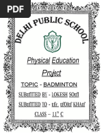 Badminton Project for Class 12 Physical Ed. | PDF | Racquet Sports | Sports