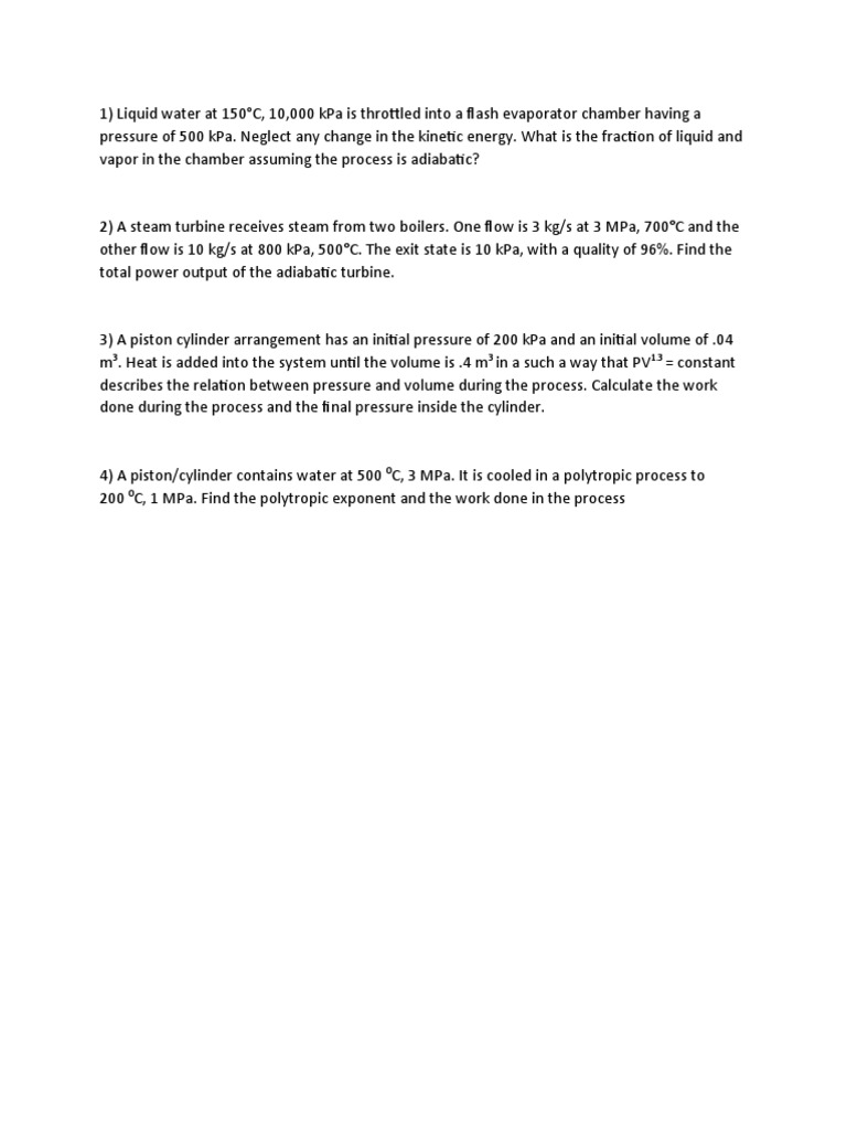 Thermodynamics 1 Midterm Exam | PDF