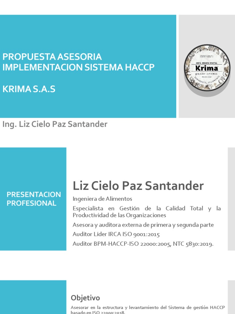 Sistema HACCP KRIMA SAS | PDF | Análisis de Riesgo y Puntos Críticos de ...