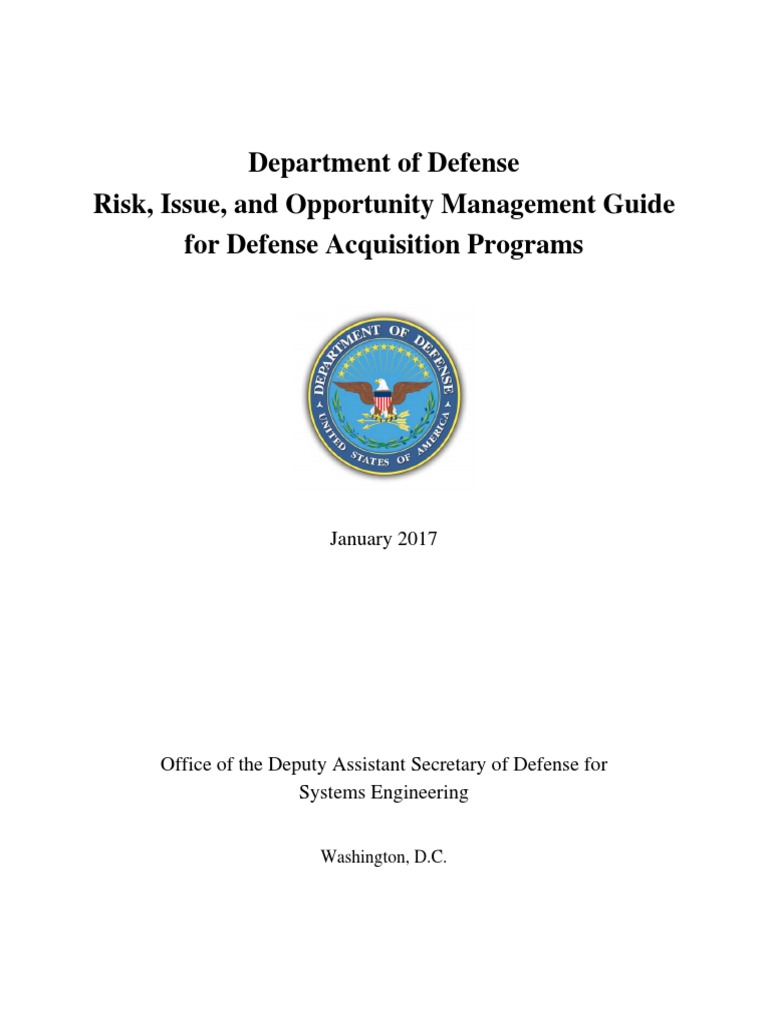 DoD Risk Guide for Defense Acquisition Programs | PDF | Risk Management ...