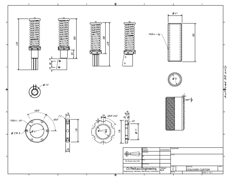 Coilover Custom | PDF | Computer Aided Design | Autodesk
