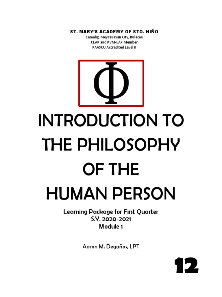 Intro. To Philosophy MODULE 1 FIRST QUARTER S.Y. 2020 2021 | PDF ...