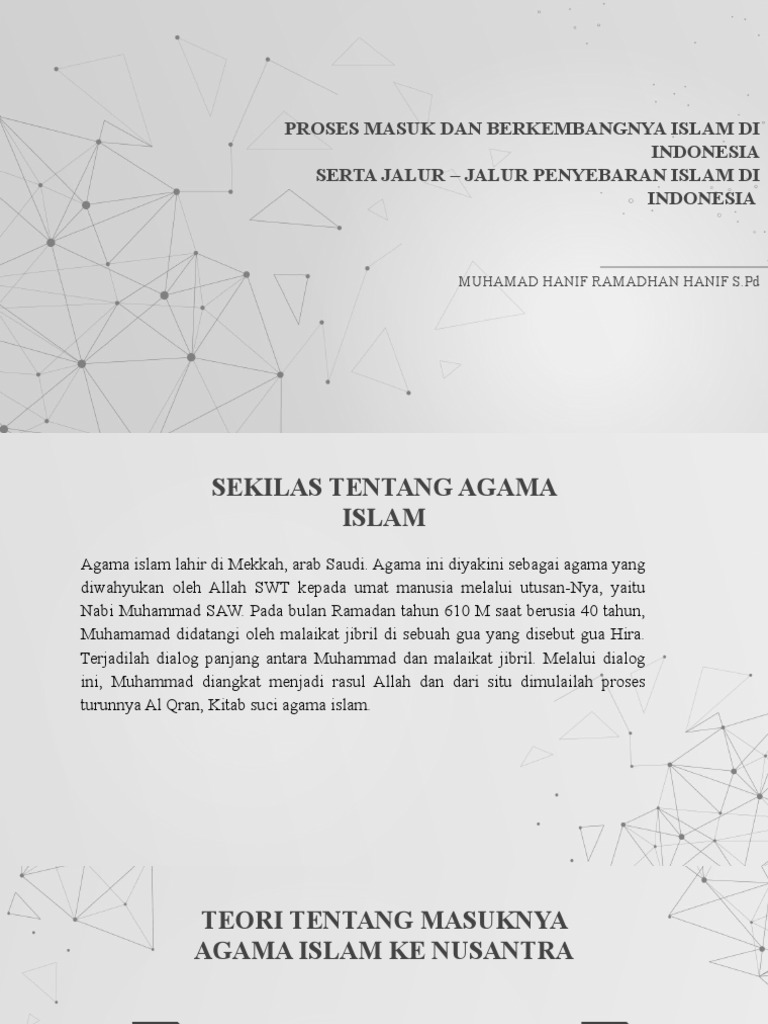 Proses Masuk Dan Berkembangnya Islam Di Indonesia | PDF