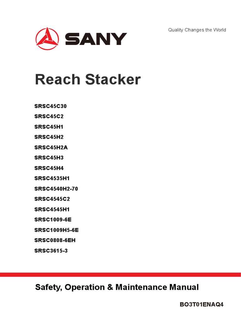 Reach Stacker SOM Manual-20180315 - Compressed | PDF | Safety | Radiator