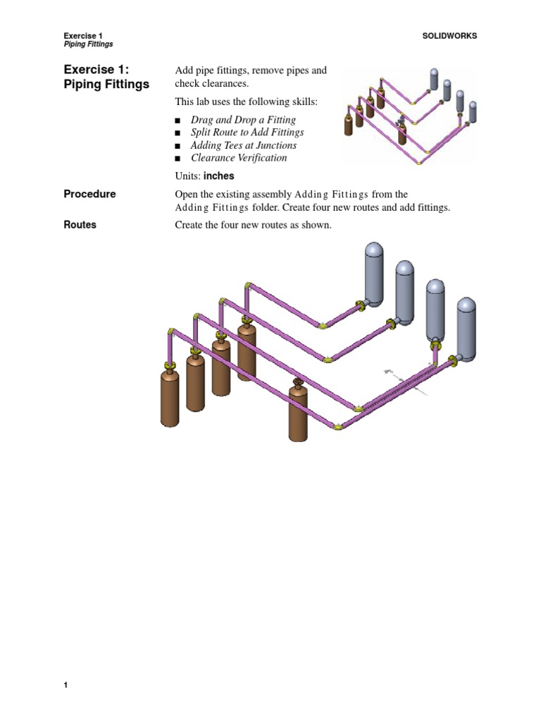 Exercise 1: Piping Fittings: Procedure | PDF | Pipe (Fluid Conveyance) | Equipment