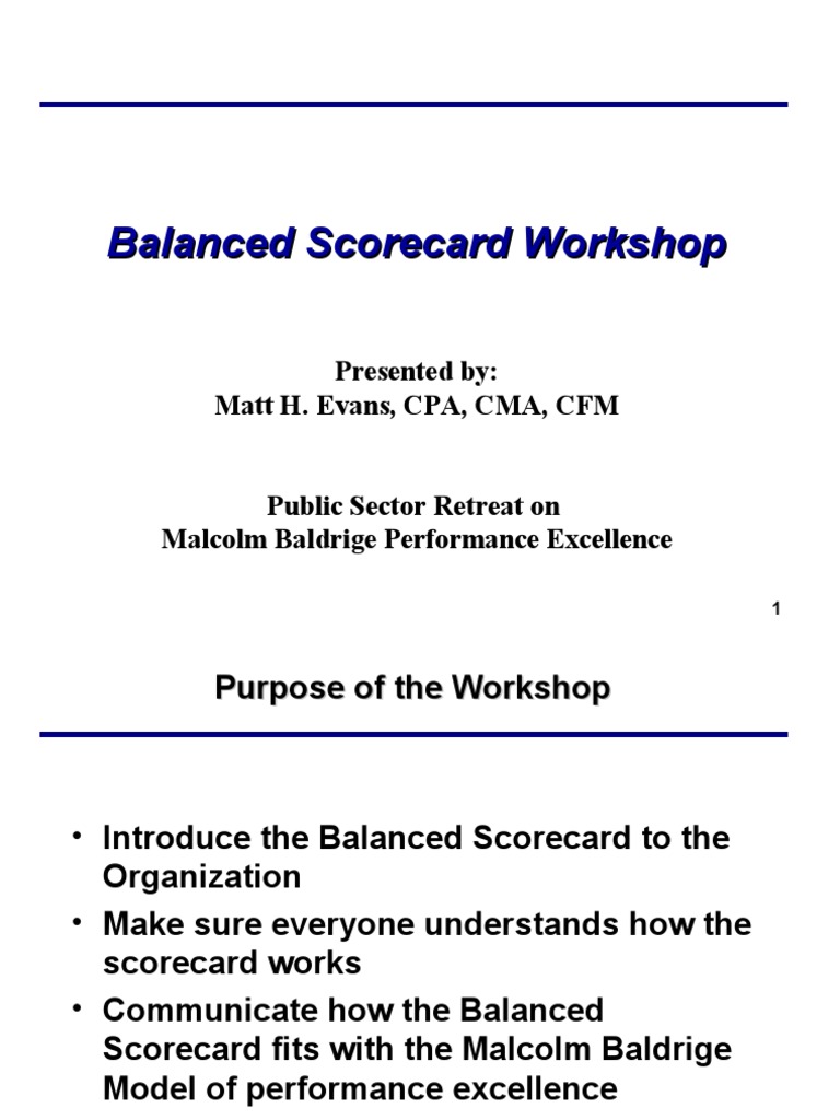 Scorecard Workshop | PDF | Strategic Management | Competence (Human ...