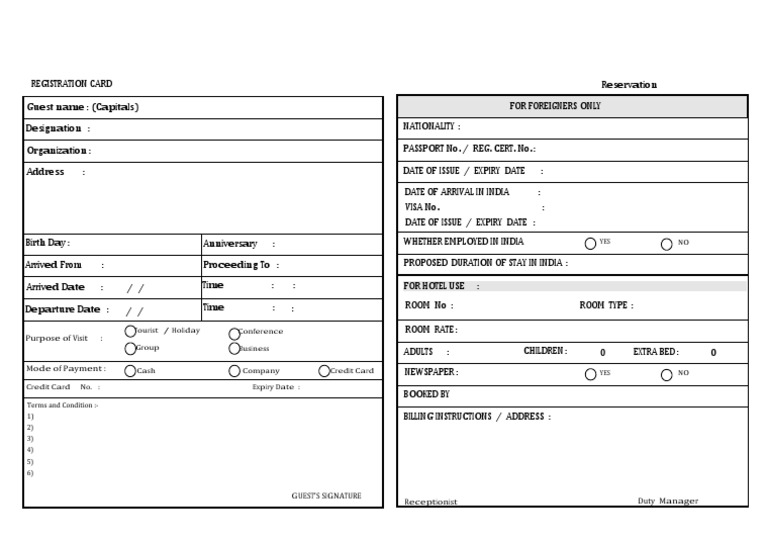 Registration Card Sample 1 | PDF | International Law | Government And ...