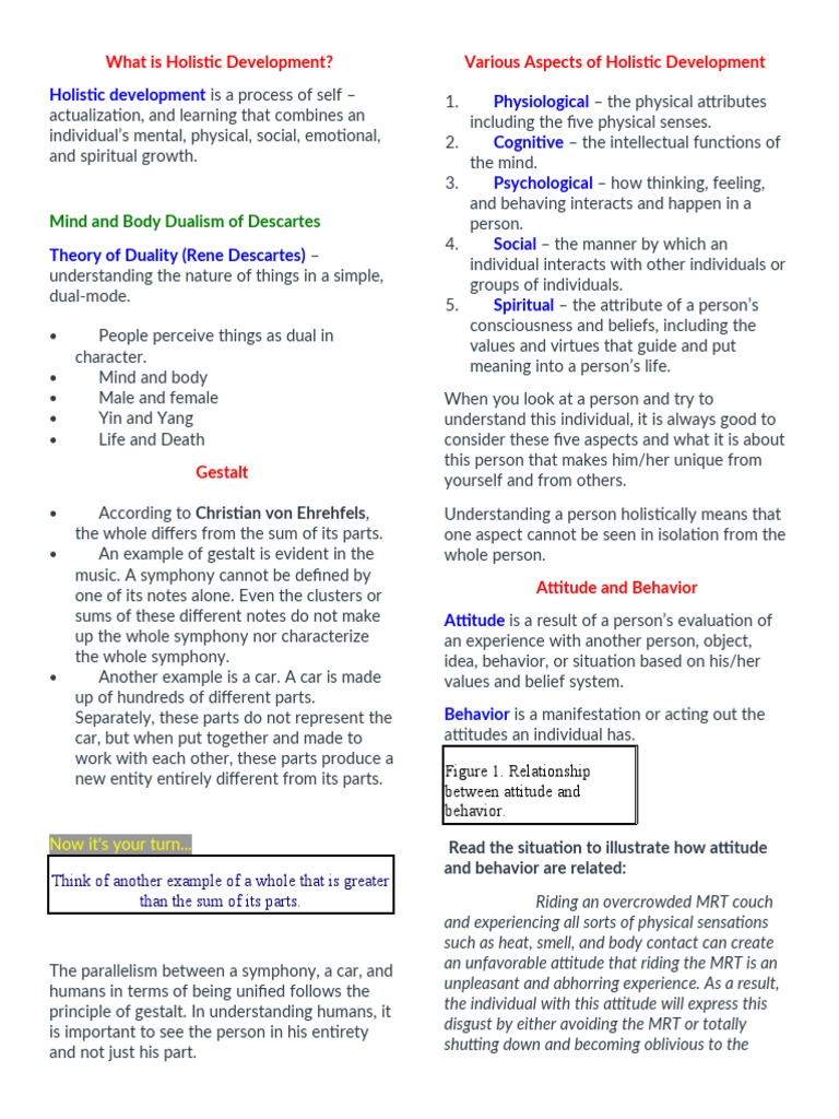 What Is Holistic Development | PDF | Mind | Attitude (Psychology)