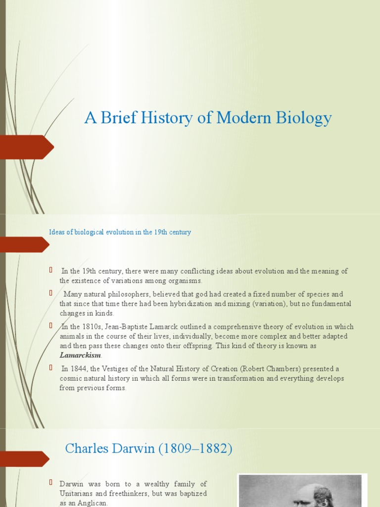 A Brief History of Modern Biology | PDF | Evolution | Genetics