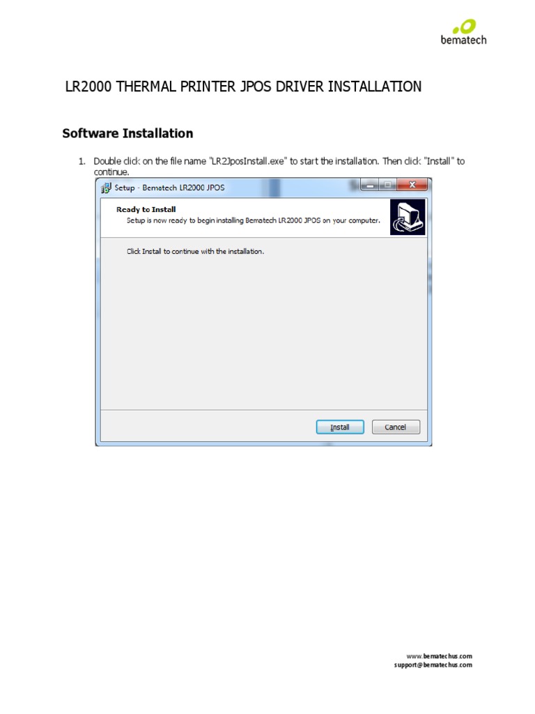 LR2000 JPOS Driver Installation Guide | PDF | Printer (Computing ...