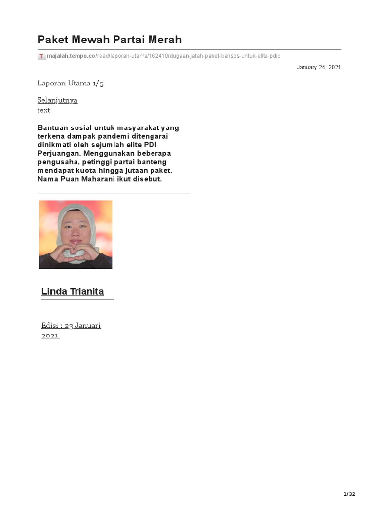 Majalah - Tempo.co-Paket Mewah Partai Merah | PDF