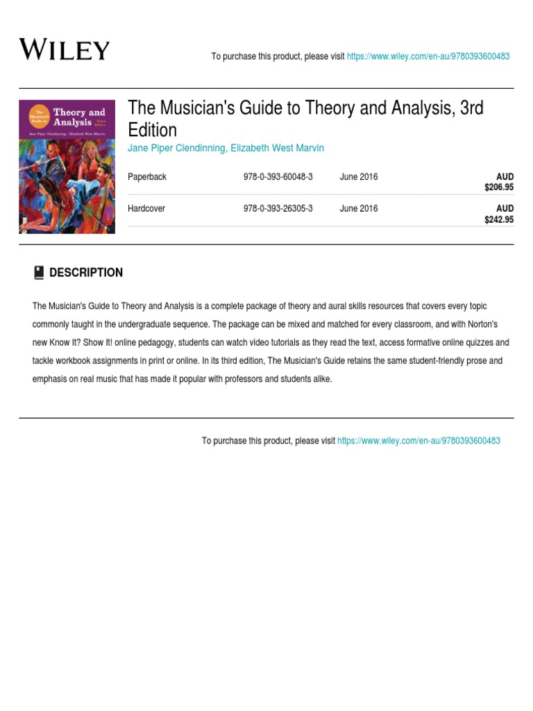Musician's Guide to Theory, 3rd Edition | PDF