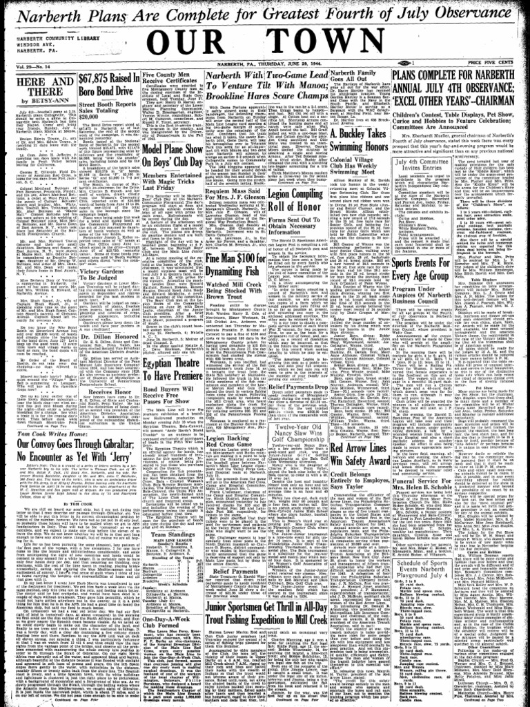 Our Town June 28, 1944 | PDF | Violence