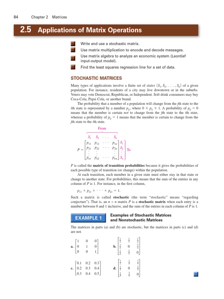 3 Aplication of Matrice Operations (Larson) | PDF | Input–Output Model ...