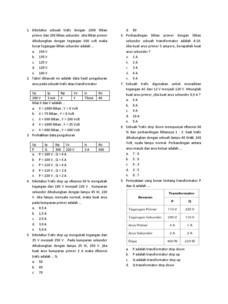 Trafo | PDF | Sains & Matematika