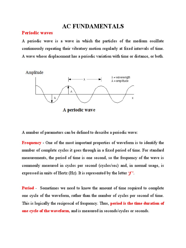 AC Fundamentals | PDF | Amplitude | Root Mean Square