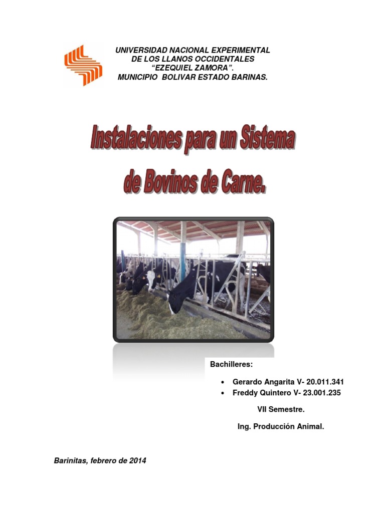 Instalaciones para Un Sistema de Bovinos de Carne. | PDF | Vacas | Leche