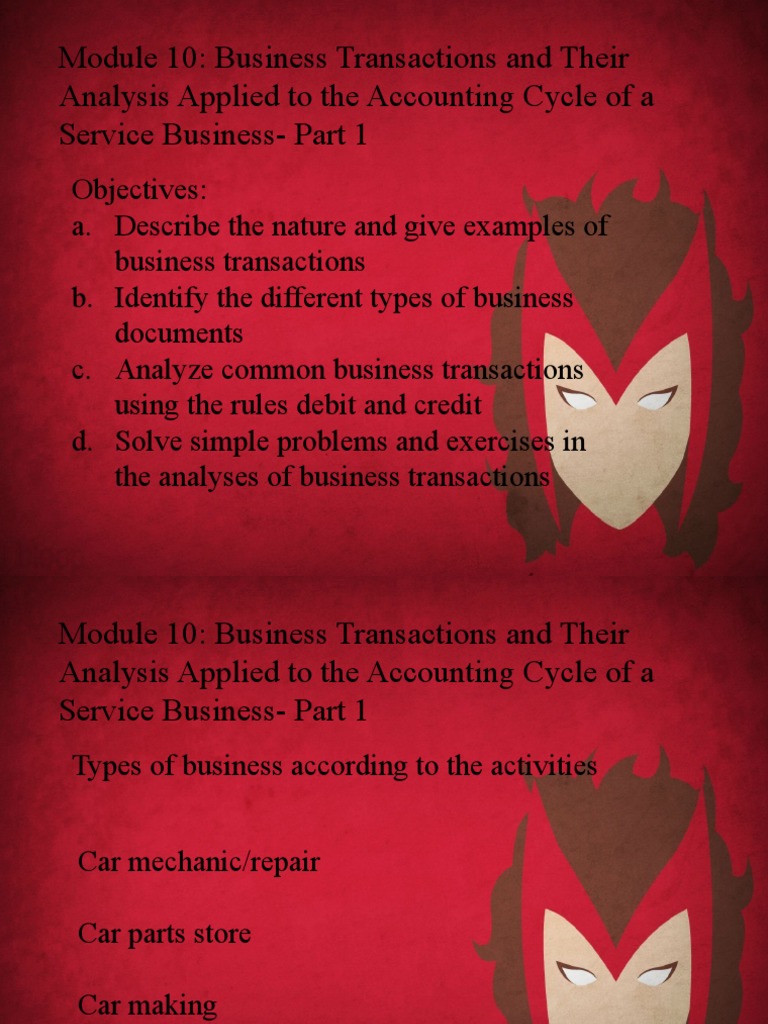 Module10 Business Transactions and Analysis | PDF | Cheque | Receipt