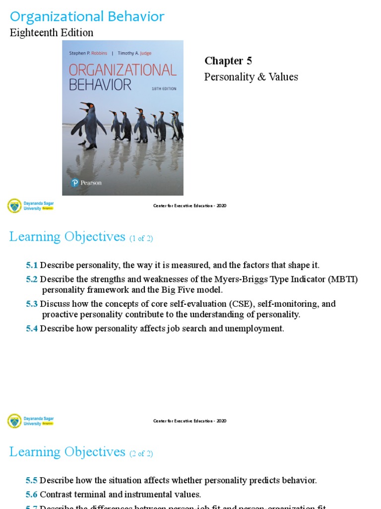 Organizational Behavior: Eighteenth Edition | PDF | Extraversion And Introversion ...