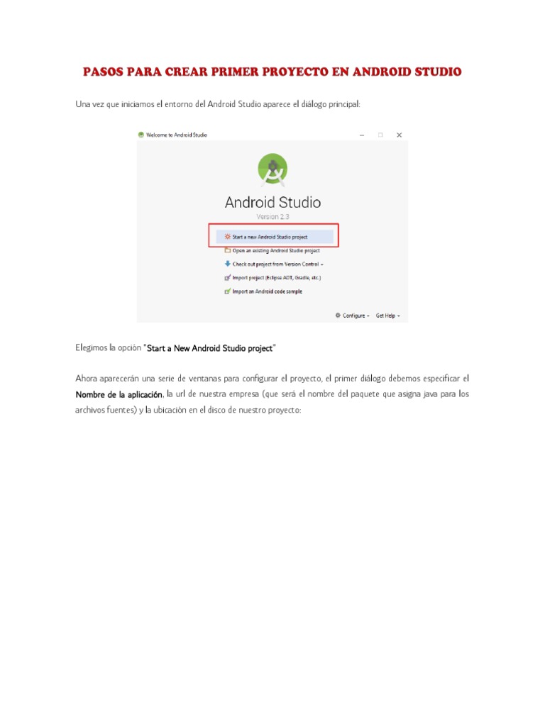 Primer Proyecto en Android Studio | PDF | Android (sistema operativo ...