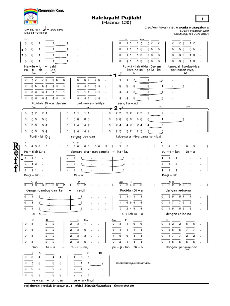 Haleluya! Pujilah (Mazmur 150) | PDF