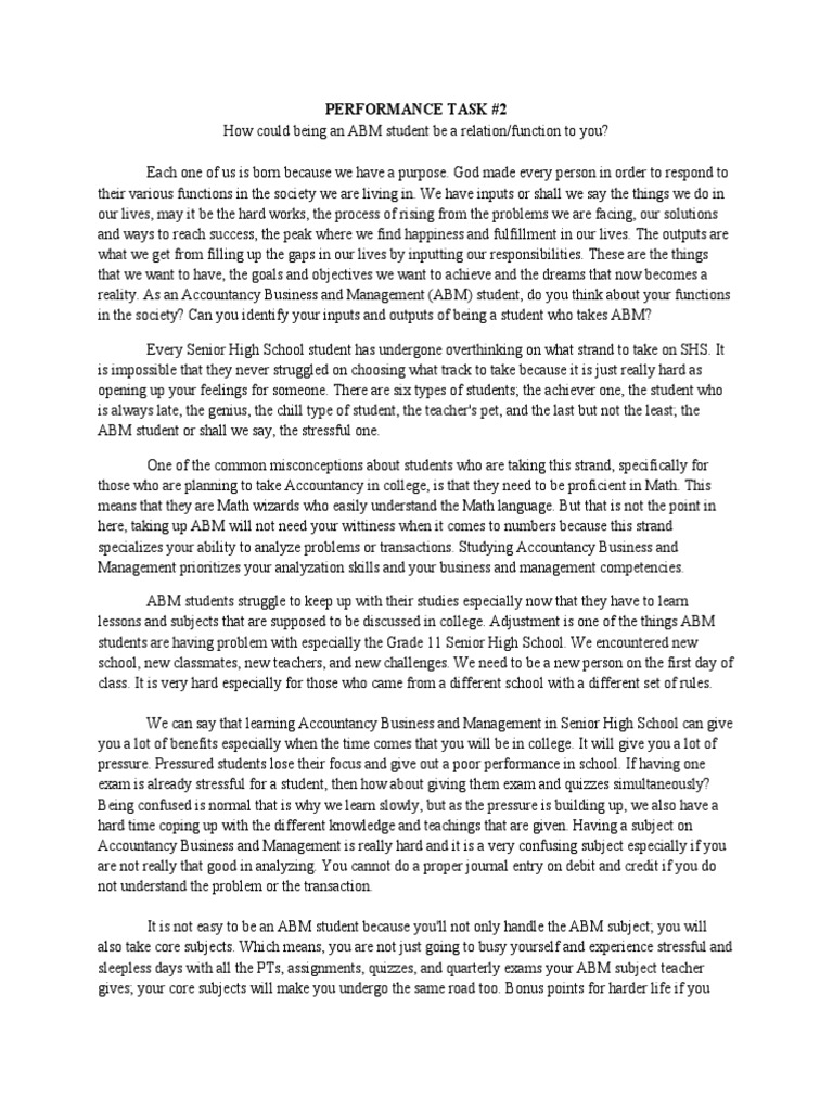 The Journey of an ABM Student | PDF | Behavior Modification | Learning