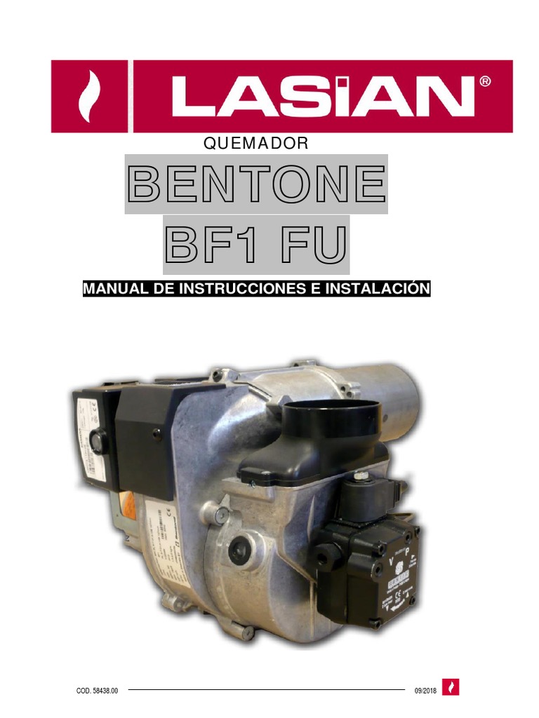 Quemador Bentone Bf1 Fu Manual de Instrucciones e Instalación | PDF ...