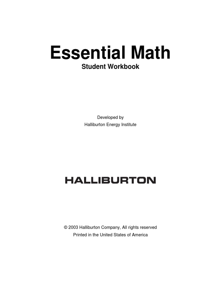Essential Math | PDF | Division (Mathematics) | Multiplication