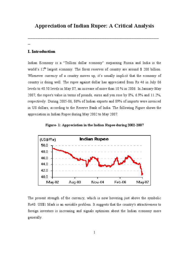 Indian Rupee Appreciation Analysis | PDF | Business