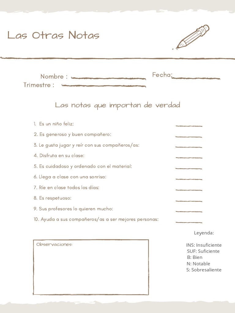 Las Otras Notas Alumnos | PDF