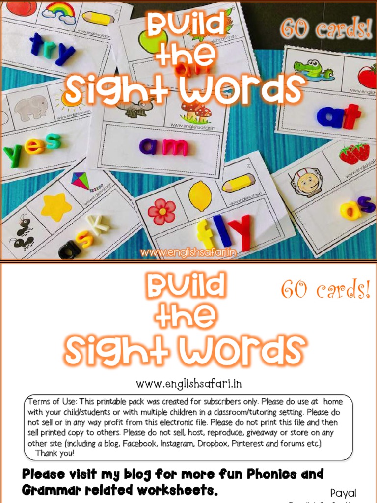 Sight Words: 60 Cards! | PDF | Business