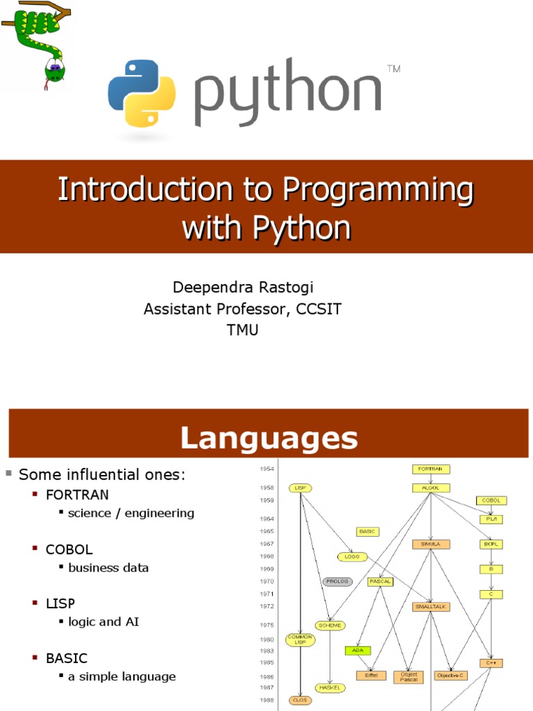 Introduction To Programming With Python | Download Free PDF | Control ...