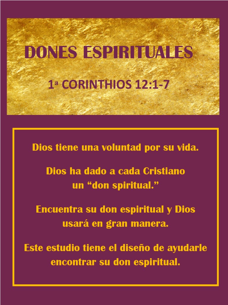 Descubre tus Dones Espirituales | PDF | Cristo (título) | espíritu Santo