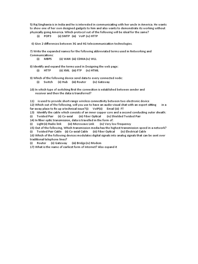 Ip Networking Worksheet Class !@ | PDF | Technology & Engineering