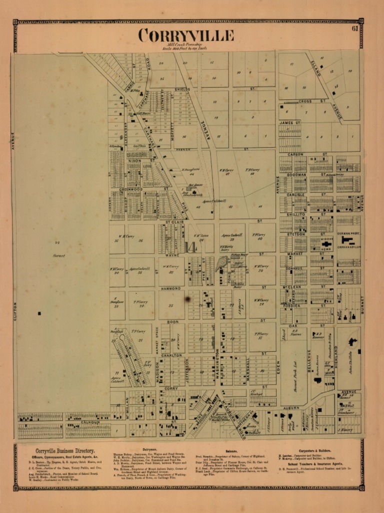 1869 Corryville Map | PDF