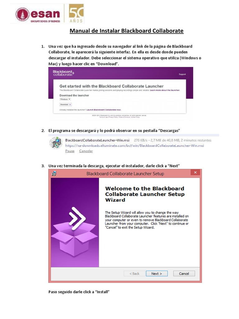 Manual Blackboard Collaborate | PDF | Ventana (informática) | Servidor ...