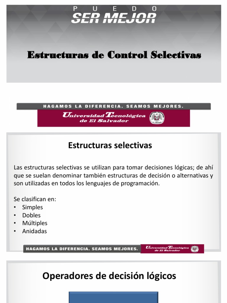 Estructuras de Control Selectivas | PDF | Flujo de control ...