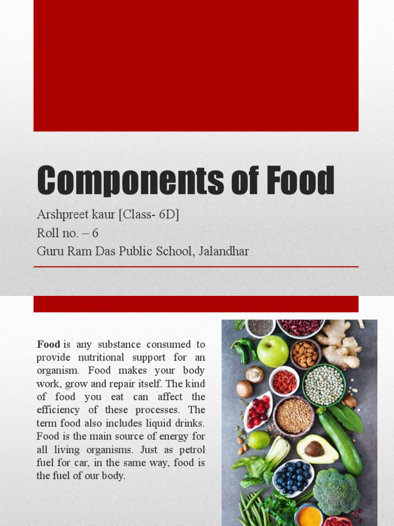 Components of Food | PDF | Carbohydrates | Foods