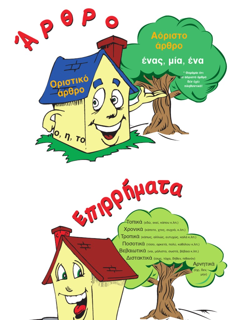 Το χωριό της γραμματικής (τα μέρη του λόγου) | PDF