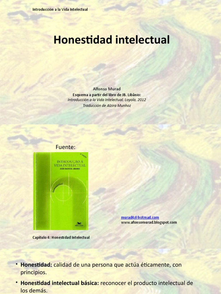 2) Honestidad Intelectual | PDF | Autor | Intelectual