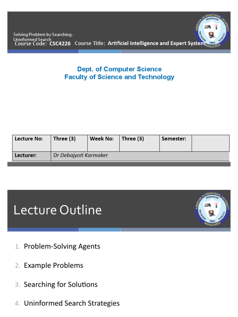 AI Lecture 03 (Uninformed Search) | PDF | Algorithms | Computer Programming
