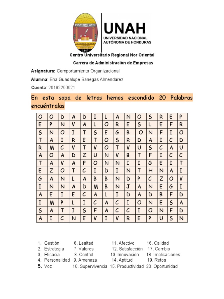1.1sopa de Letras | PDF | Business | Ajedrez