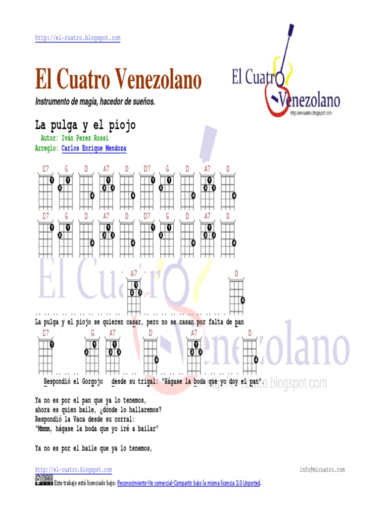 La - Pulga - y - El - Piojo Acordes para Zurdos | PDF