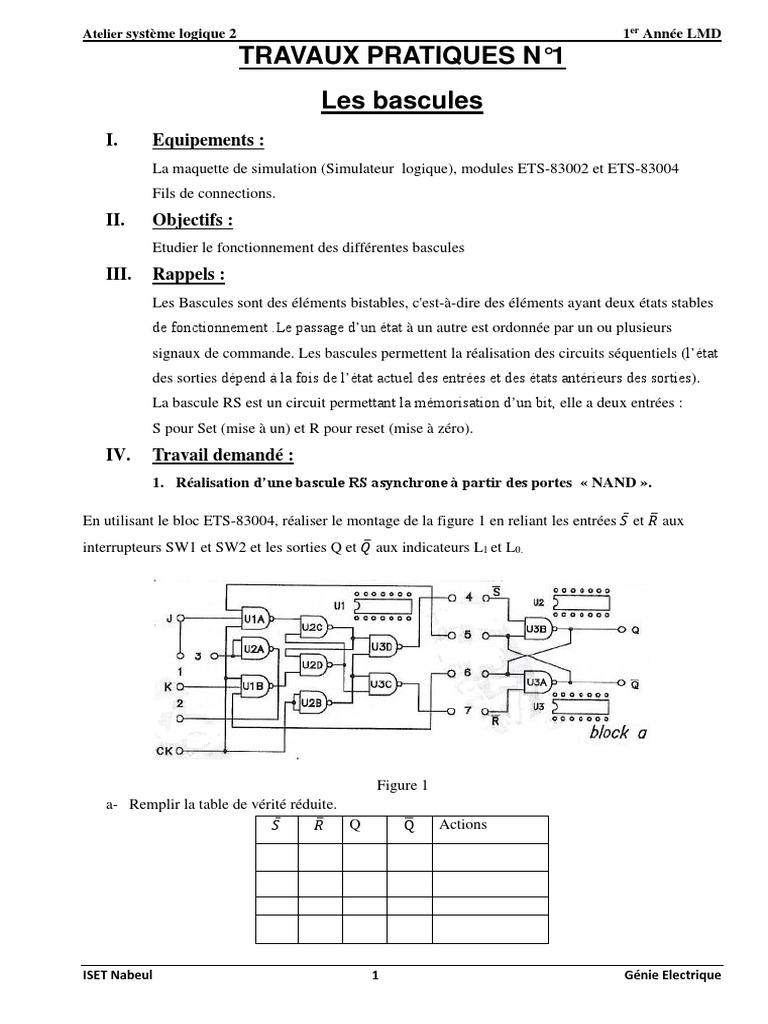 Fascicule TP SYSTEME LOGIQUE 2 V2018 | PDF | Électronique numérique | Technologie numérique