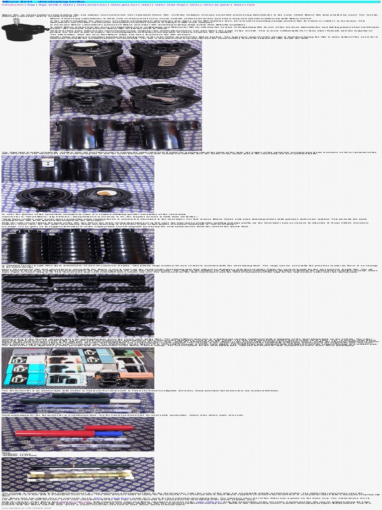 Developing Tanks - Minox 8x11 Accessories | PDF | Equipment