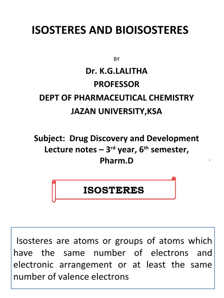 Chapter 7 Isosteres | PDF | Valence (Chemistry) | Carboxylic Acid