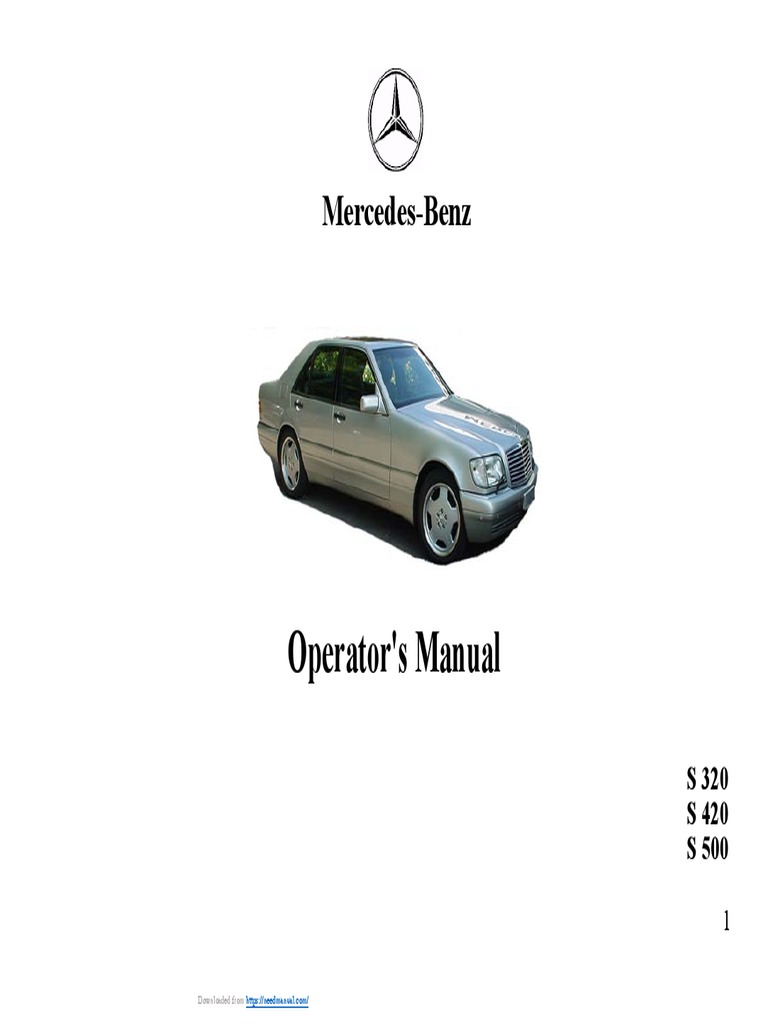 Operator's Manual: Mercedes-Benz | PDF | Tire | Mercedes Benz