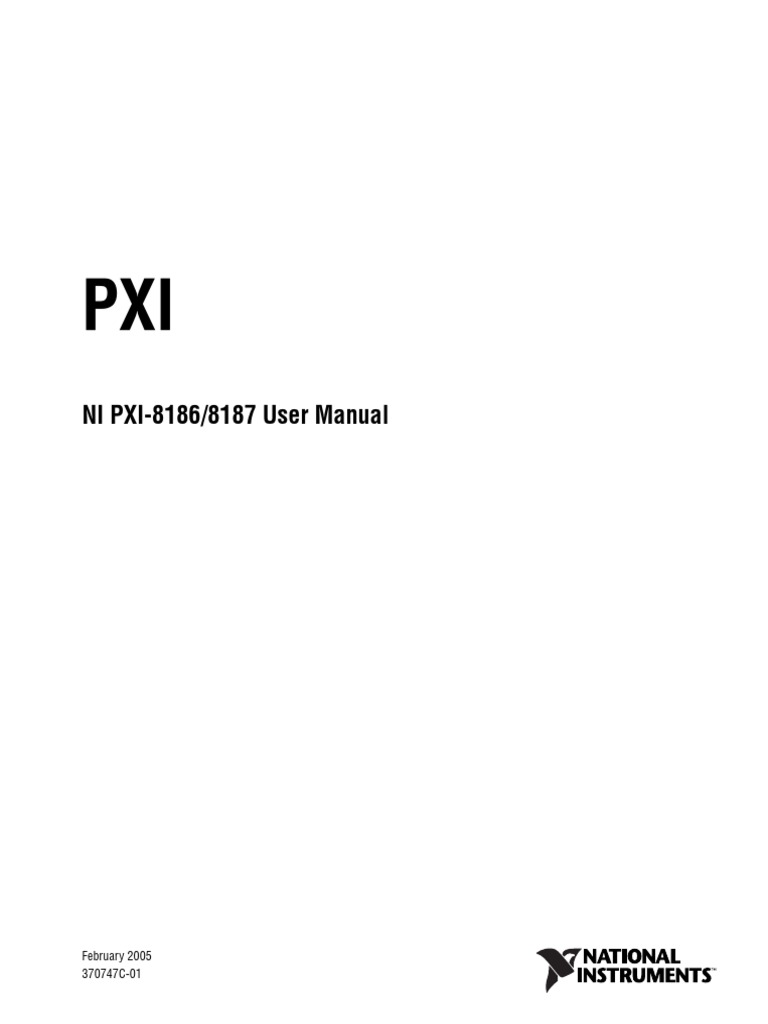 NI PXI-8186/8187 User Manual | PDF | Federal Communications Commission ...