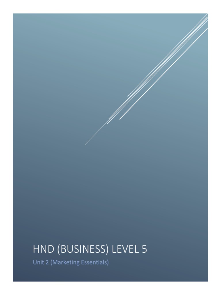 Unit 2 Marketing Essentials | PDF | Retail | Market Segmentation