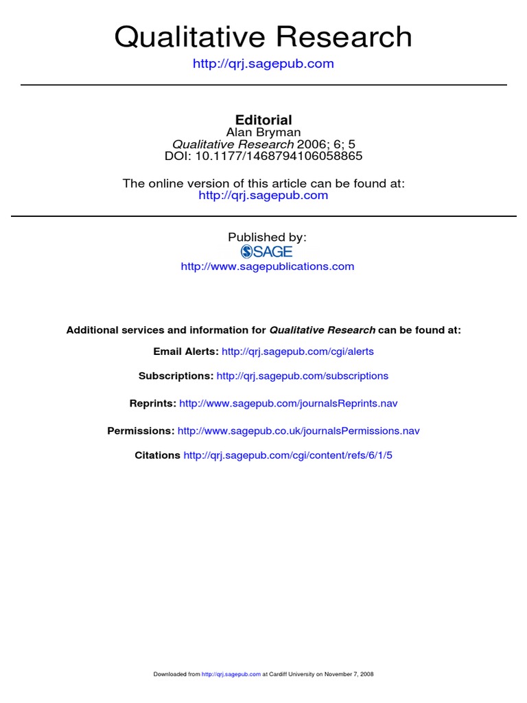 Bryman Methods | PDF | Quantitative Research | Methodology